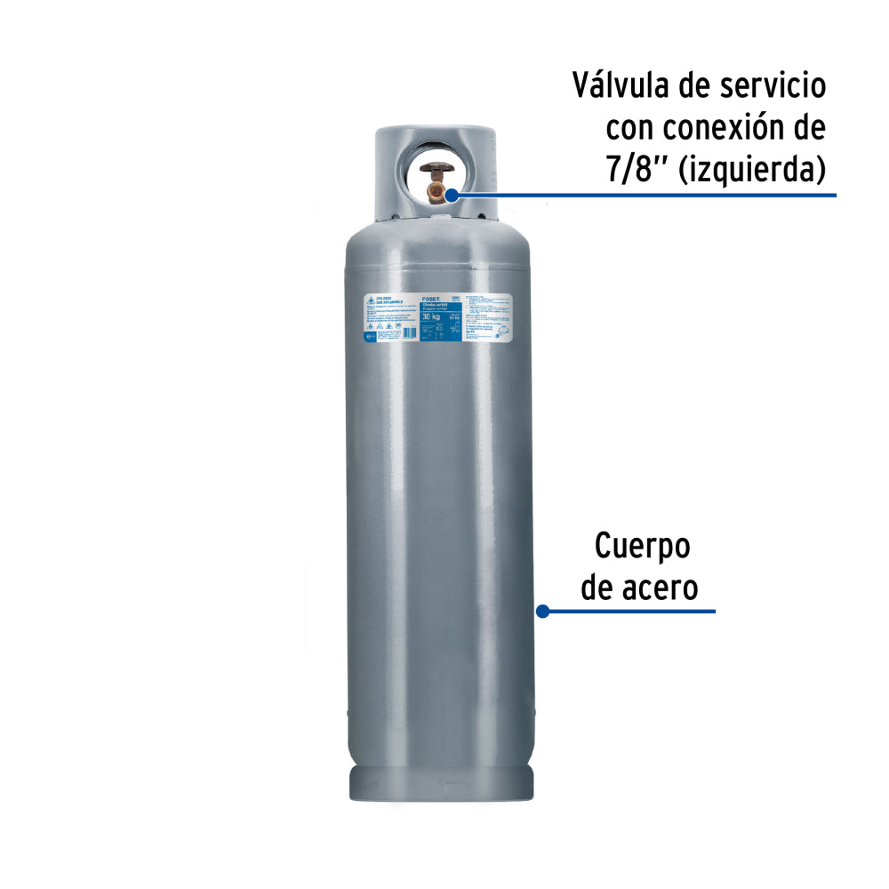 Cilindro portátil para gas LP, 30kg (66lb) Foset – HSO Ferreterías