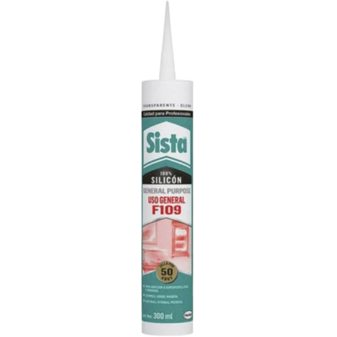 5910-Silicón Sista F109 Uso General Transparente 300 Ml (2978804) 2677 ...