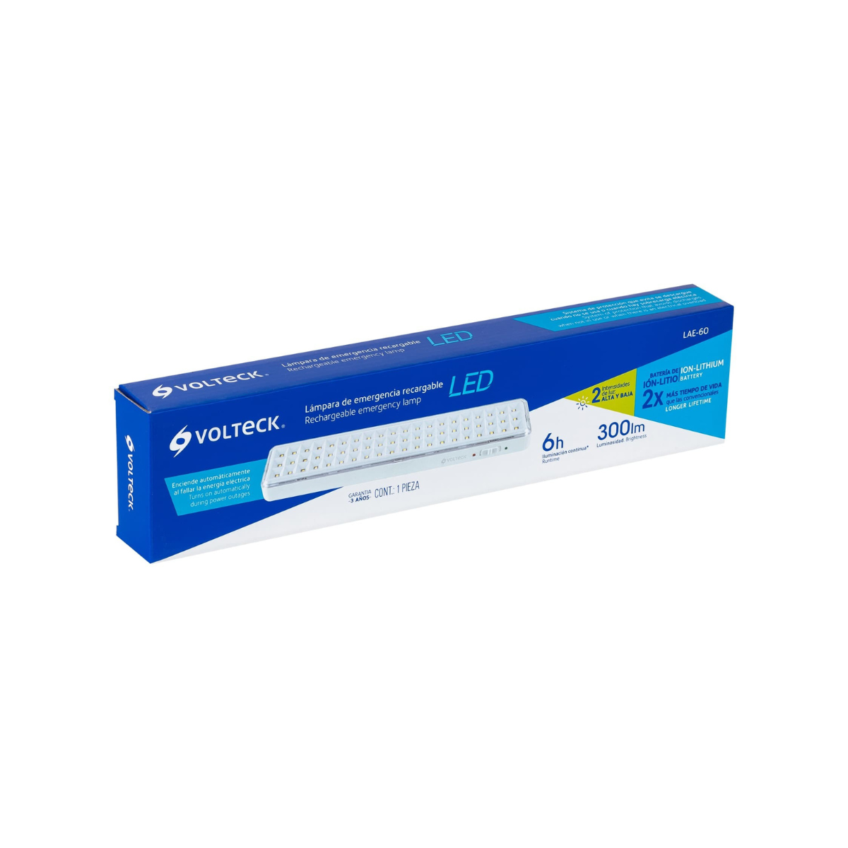 Lámpara De Emergencia De 300 Lm Recargable, Volteck Truper TRU43008 ...